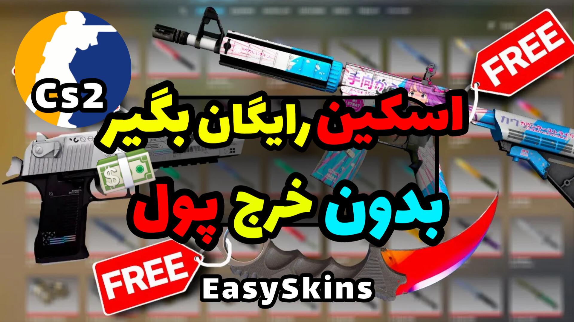 اسکین رایگان CS2 از سایت EasySkin حل مشکل Trade Hold