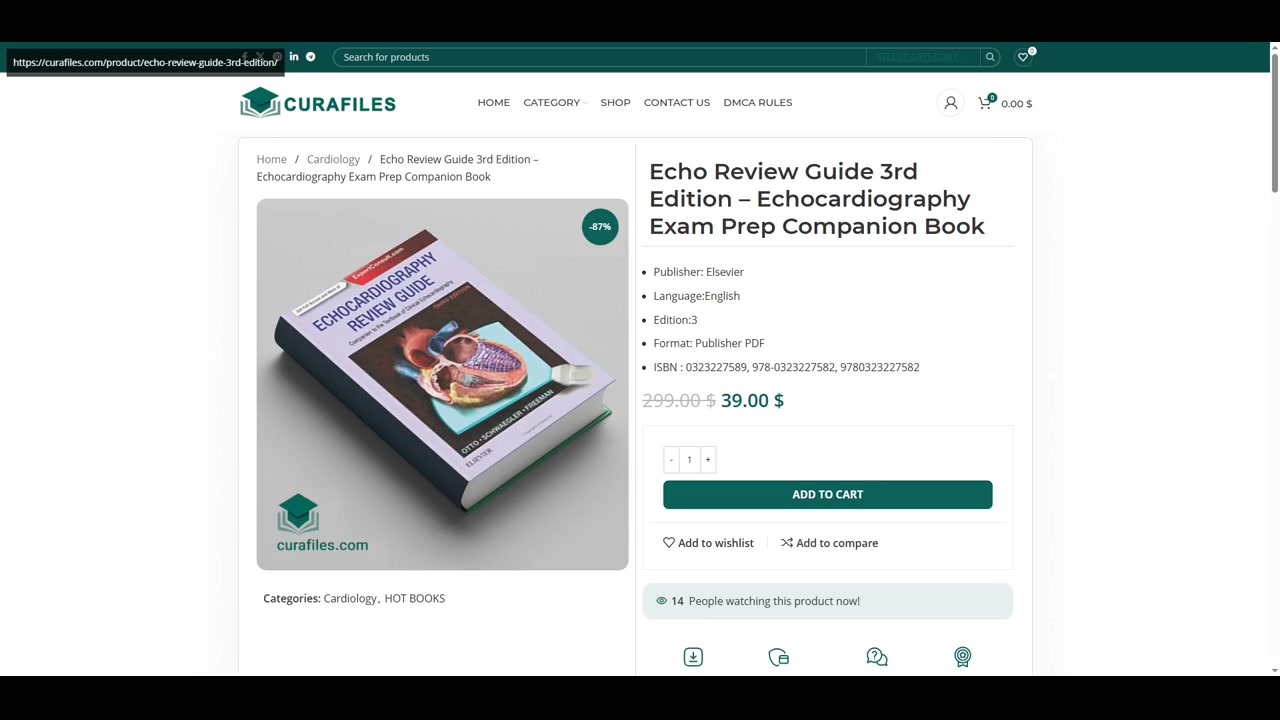 Echo Review Guide 3rd Edition – Echocardiography Exam Prep Companion Book