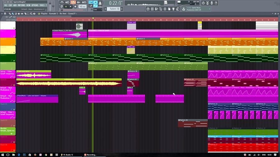 Ragasur - Inner Peace (Original) - FL Studio 12 View