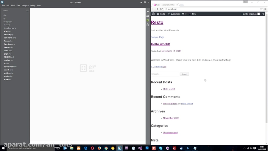 PSD to WordPress Tutorial #14 - The Theme Files