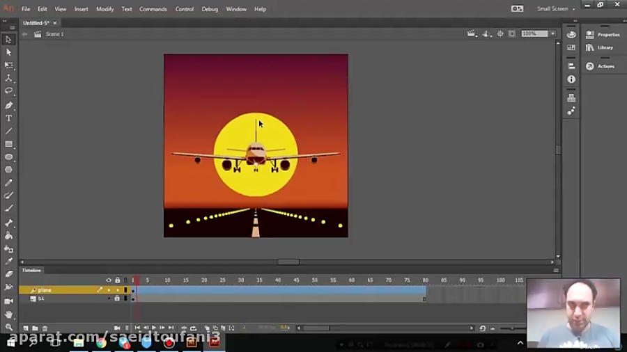 11- رقسمت سه بعدی موقعیت - Adobe Animate - سعید طوفانی