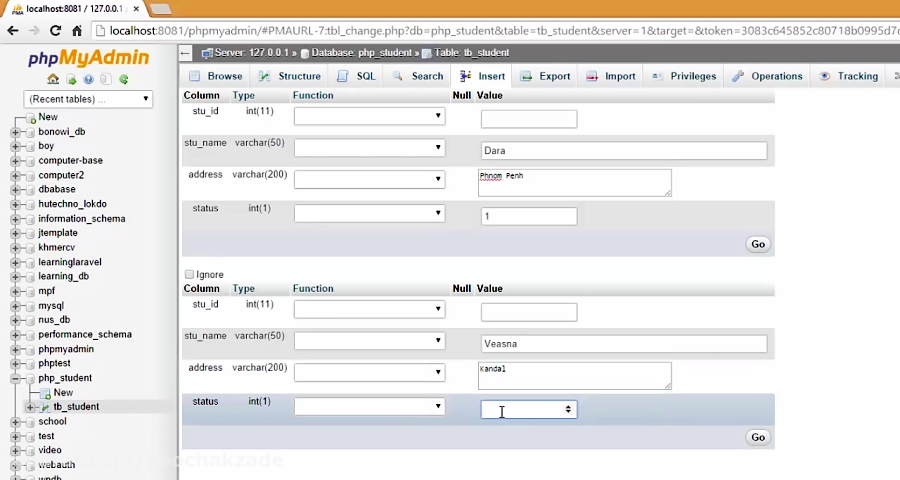 PHP and Mysql select, insert, update and delete Part1
