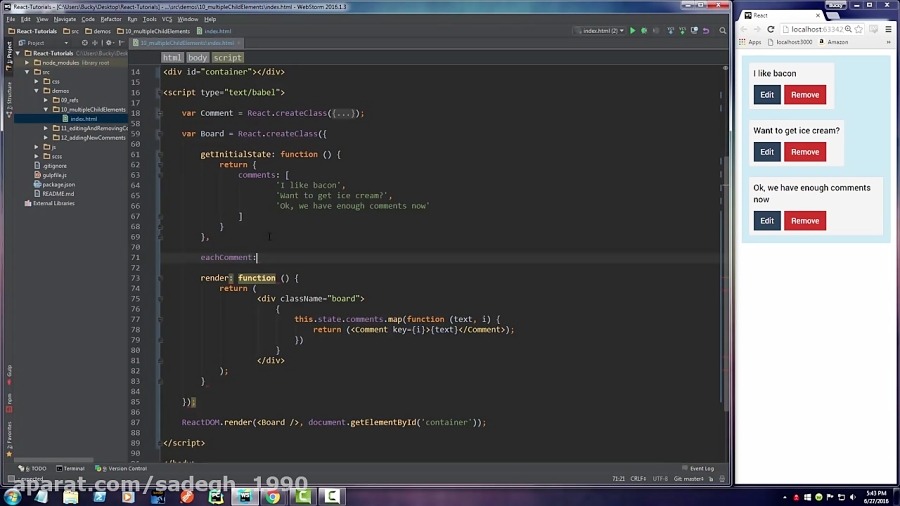 React JS Tutorials for Beginners - 11 - Updating State and Removing Components