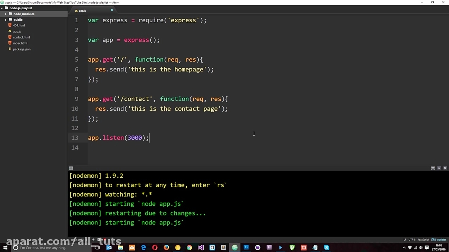 Node JS Tutorial for Beginners #24 - Express Route Params