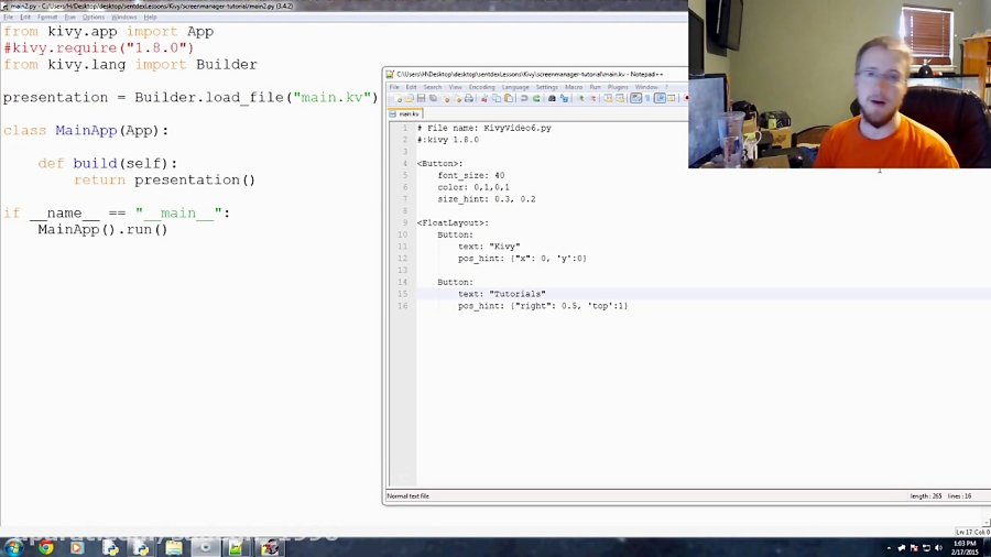 Kivy with Python tutorial Part 10 - Screen Manager