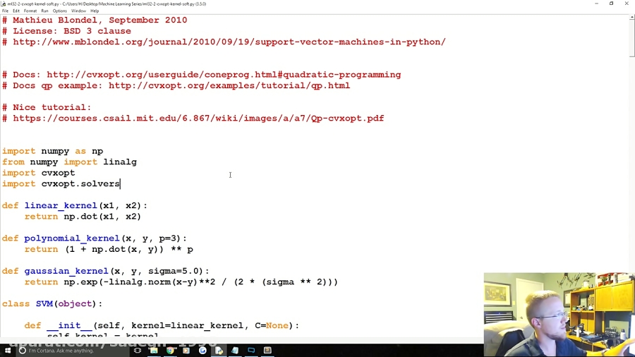 Soft Margin SVM and Kernels with CVXOPT - Practical Machine Learning Tutorial with Python p.32