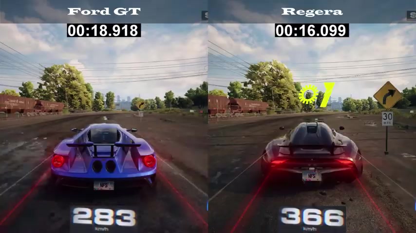 بازی NFS Unbound_ فورد GT در مقابل کونیگزگ رگرا