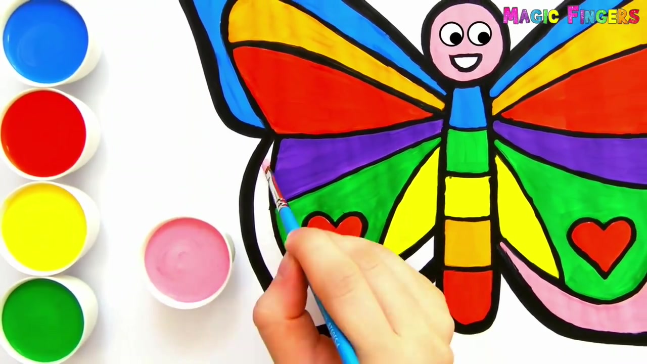 آموزش نقاشی برای کودکان _ پروانه