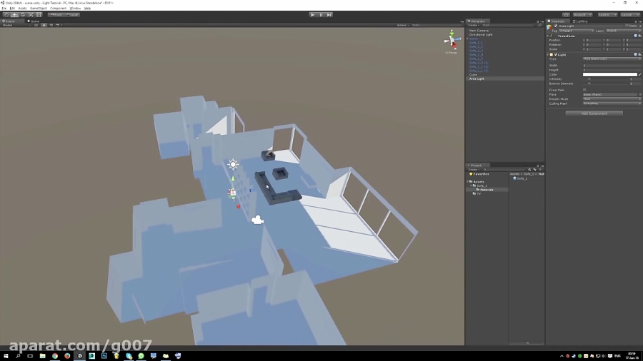 Unity 5 Interior lighting setup (timelapse)