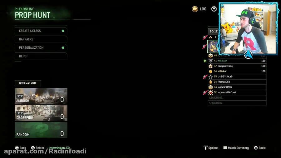 BEST HIDING SPOTS IN THE GAME!!! - Call of Duty PROP HUNT *LIVE* (NEW MODE)