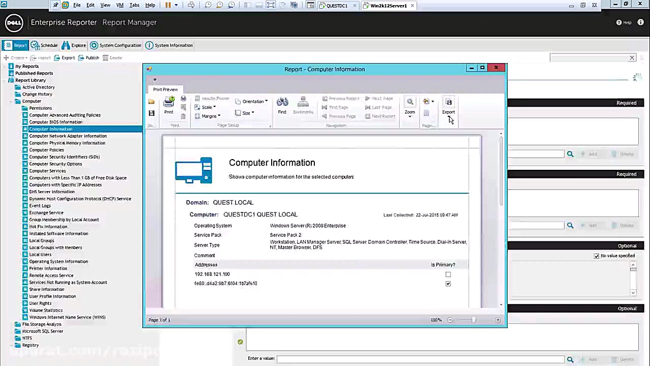 Introduction to Enterprise Reporter for Windows Servers