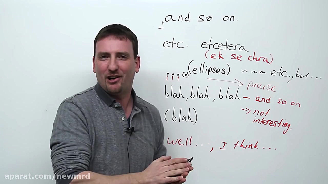 Writing - How to use ETC., AND SO ON,