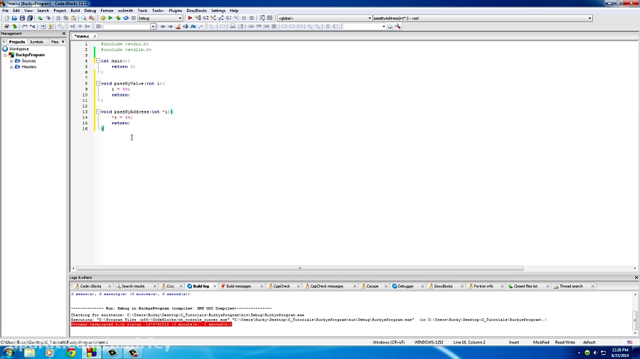 C Programming Tutorial - 58 - Pass by Reference vs Pass by Value
