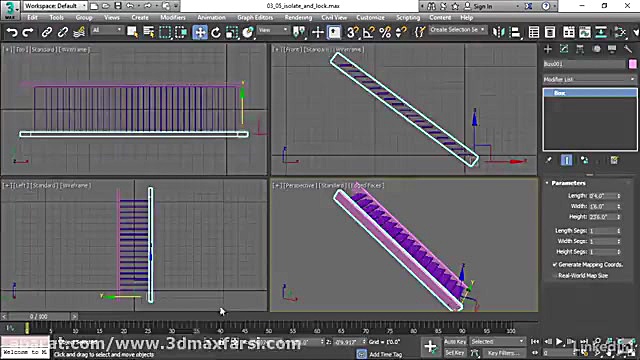 3ds Max Isolate Selection Lock Selection آموزش ترفند های تری دی مکس