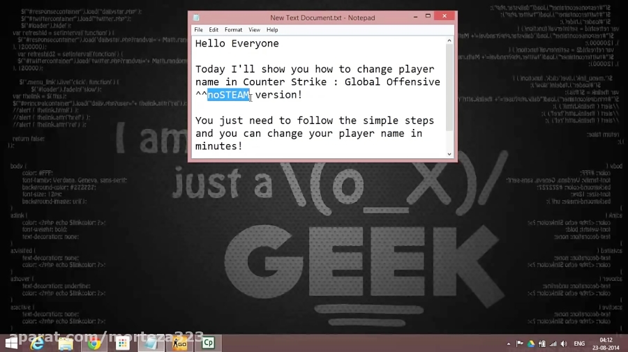How to change player name in Counter Strike : Global Offensive ^^noSTEAM version. | HD | prat33k