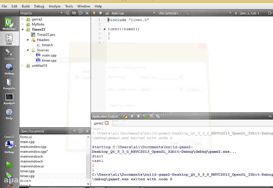 آموزش QT ، جلسه 12 ، QTimer