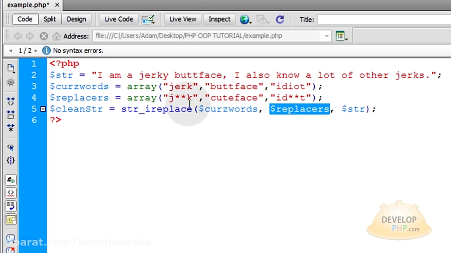 Object Oriented Programming Tutorial PHP Class File Creation Learn OOP