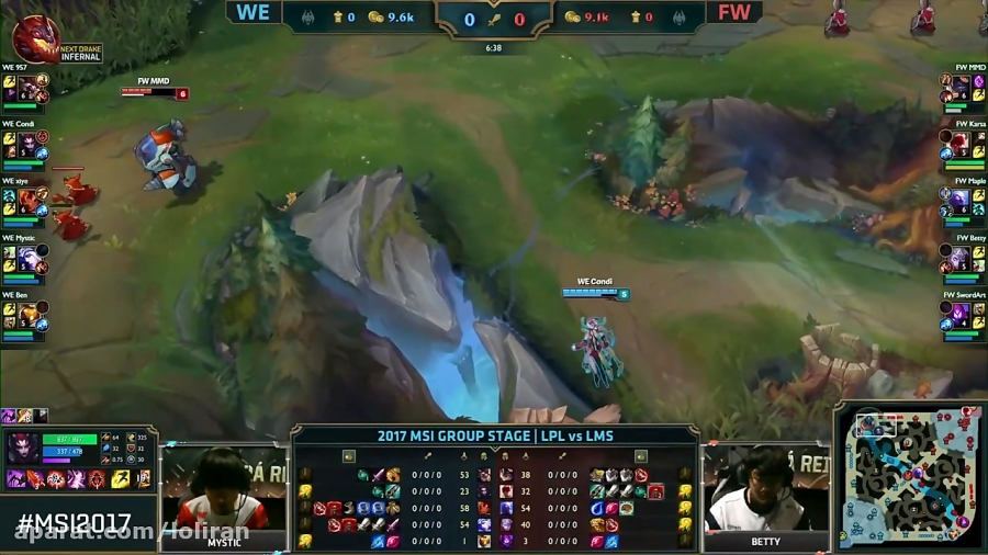 WE (957 Kled) VS FW (Karsa Lee Sin) Highlights - 2017 MSI Group Stage D1