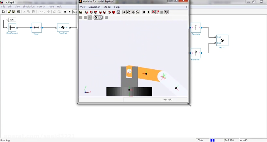 Simechanics Simulink/Matlab Robot Arm.