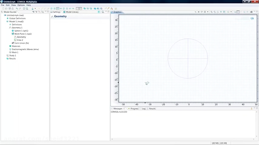 Comsol 4.2 Tutorial for beginners. Part_1.avi
