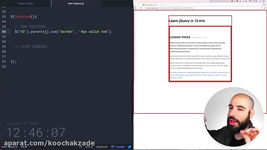Learn jQuery in 15 minutes – Part 3 – Event Binding, Dom Traversal