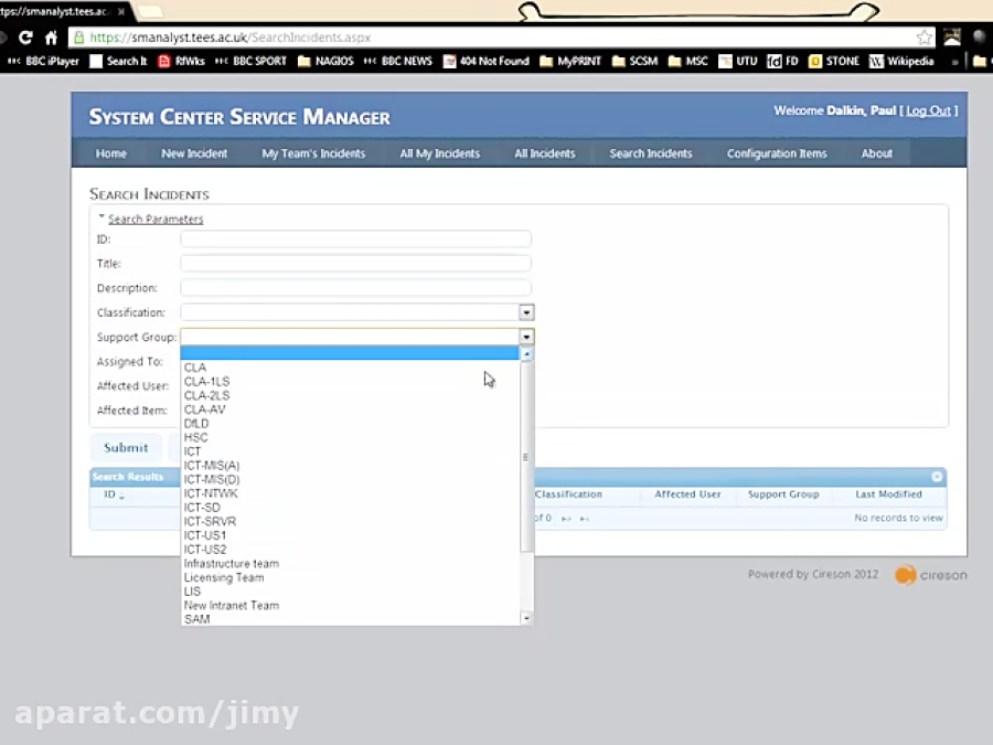 SCSM Analyst Web Console
