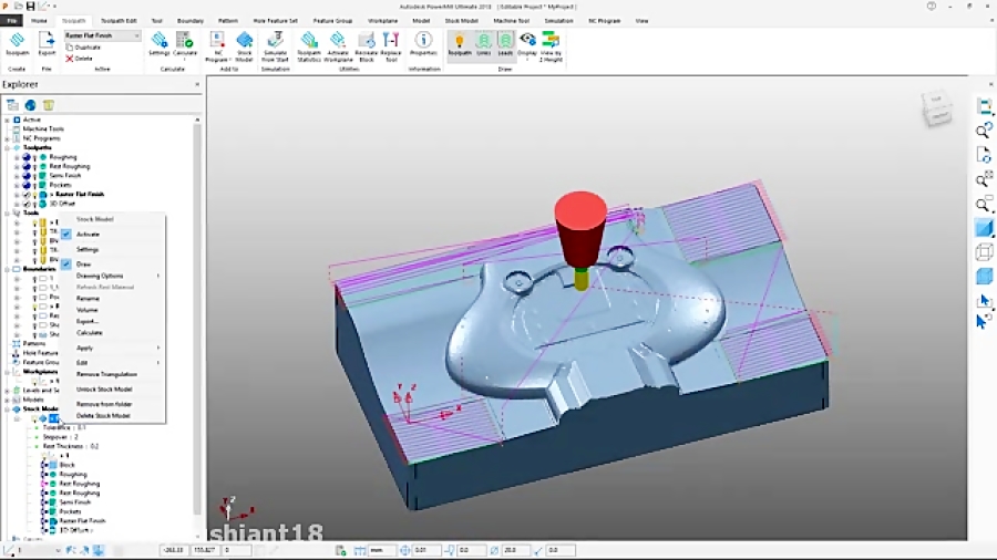PowerMill 2018 Getting Started - Tutorial 5 - Finishing Toolpaths