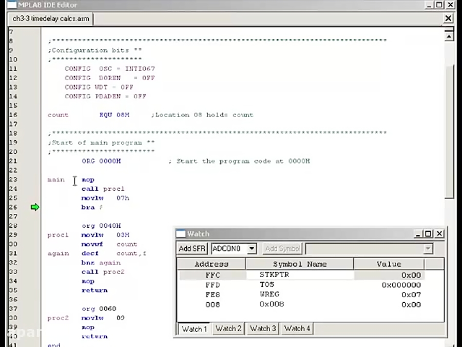 08(b) PIC asm The stack