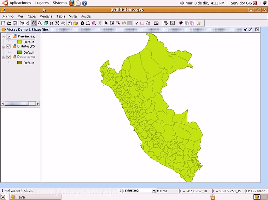 Demo 2: MapServer, gvSIG, PostGIS, OpenLayers MapFish