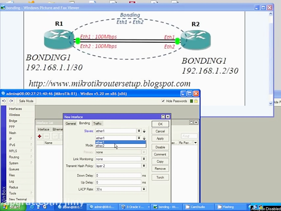 MIkrotik RouterOS Interface Bonding Configuration Example | Interface Bonding Setup