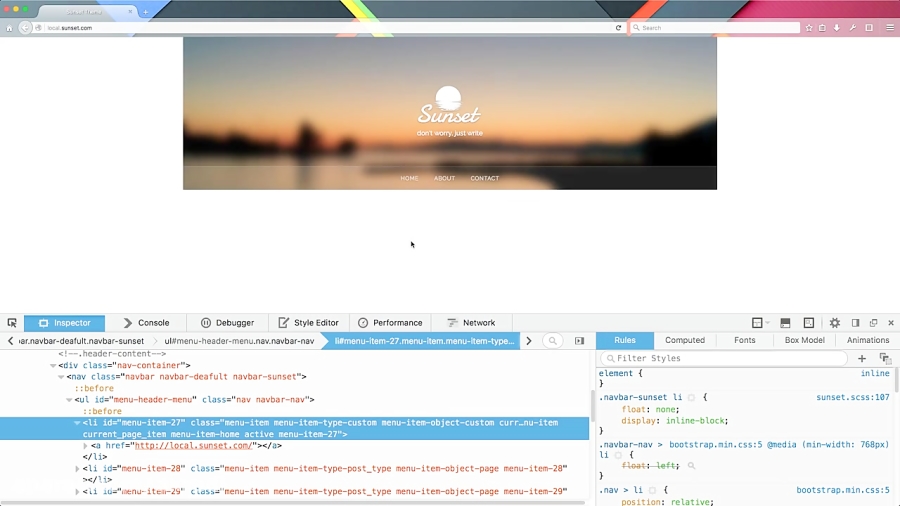 Part 18 - WordPress Theme Development - Create a custom Nav Menu - Part 2