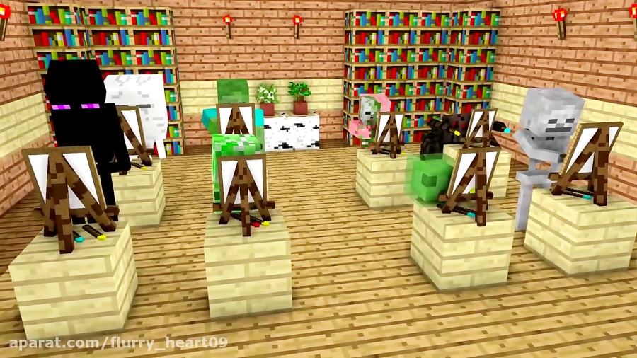Monster School: Mobs Drawing -- Cubic Minecraft Animation