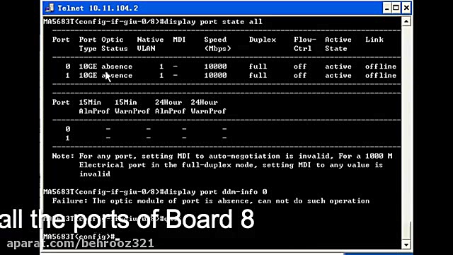 کانفیگ dslam huawei ma5683