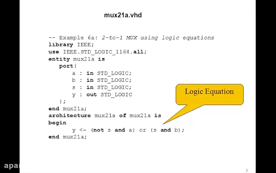 Lesson 18 - VHDL Example 6: 2-to-1 MUX - if statement