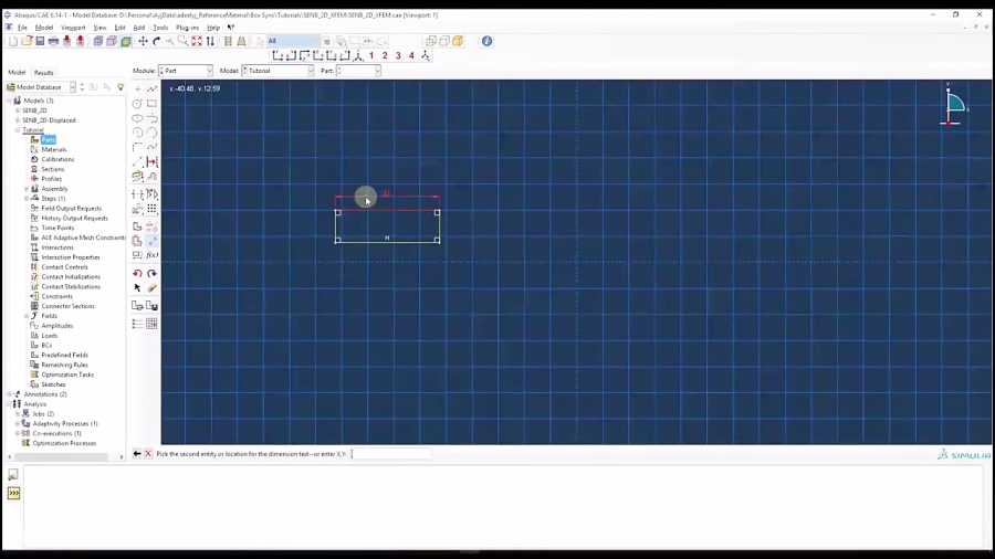 XFEM simulation of SENB in ABAQUS (3-Point Bending Specimen)