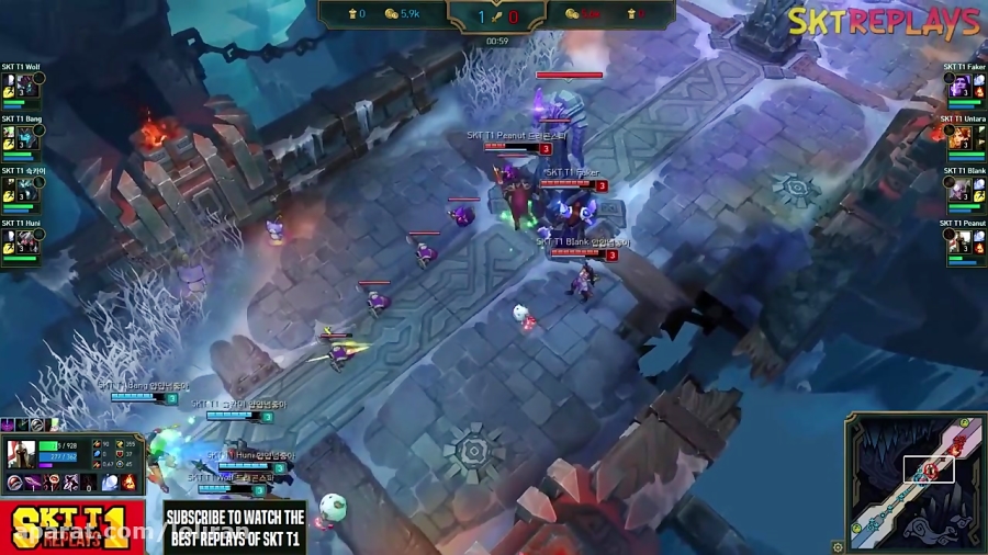SKT T1 Team Plays ARAM! - Faker, Peanut, Bang, Huni, Wolf, Untara, Blank