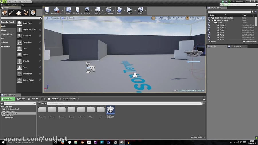 Unreal Engine 4 FPS Blueprints Tutorial Part 9 - Beginning The Pickups