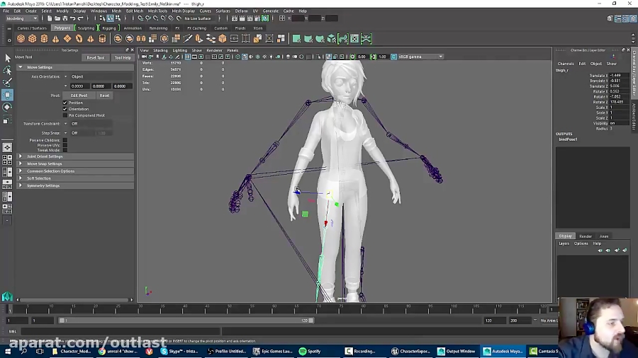 Unreal 4 Tutorial - Replacing the 3rd Person Character - Part 2 - Bone Placement
