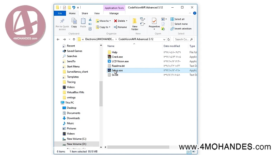 راهنمای نصب CodeVisionAVR Advanced