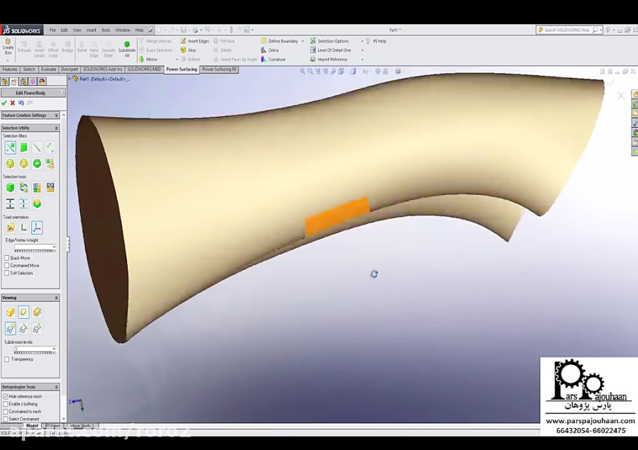 reverse engineering - Power Surfacing in solidworks