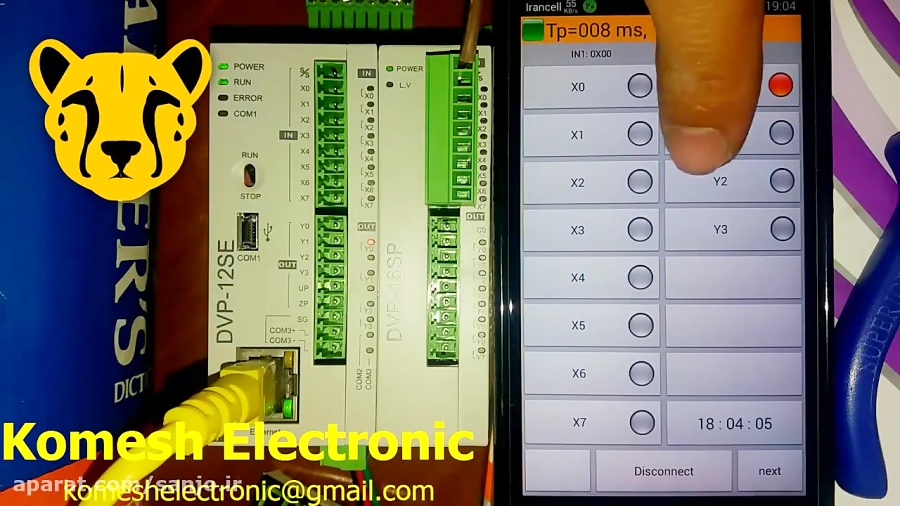 Android App for Delta Plc(DVP12SE) in modbus tcp Programming