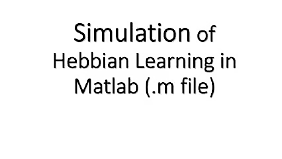 Matlab Simulation of Hebbian Learning
