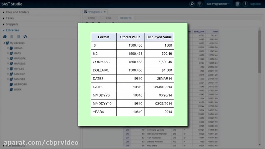 13 Formatting Values in SAS - How To Tutorials - SAS Vi