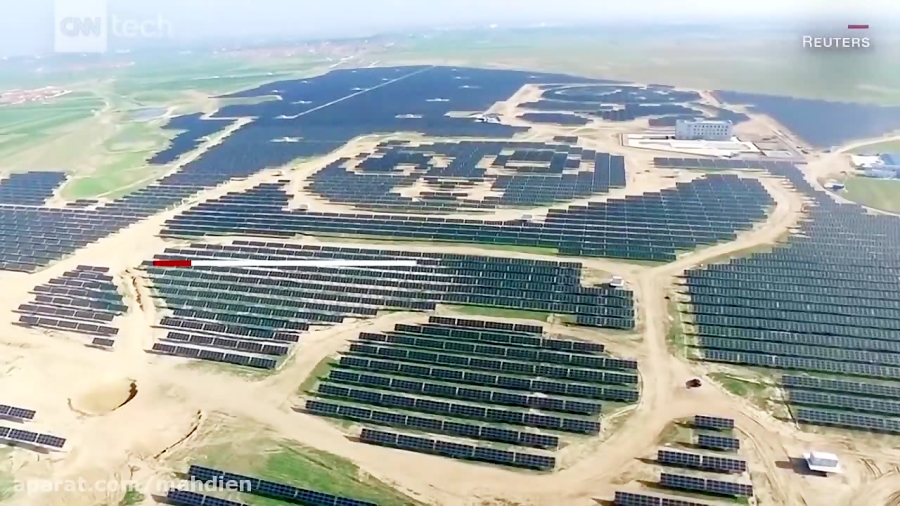 China's huge panda-shaped solar farm