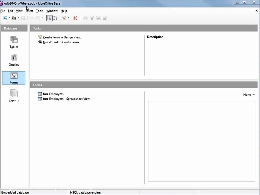 LibreOffice Base (20) SQL Where Part 1