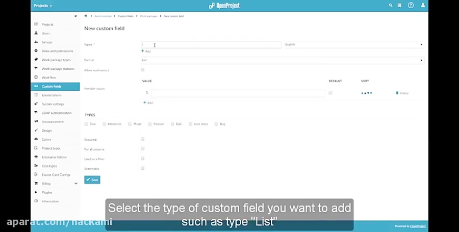 OpenProject 7.0 preview - Multi-select custom fields