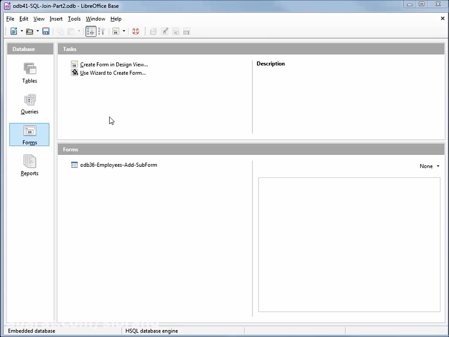 LibreOffice Base (41) SQL Join Tables Part 2