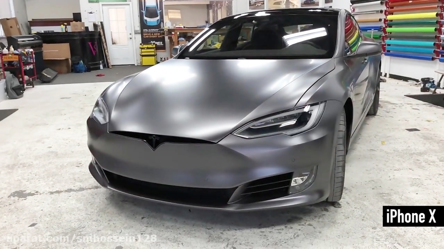 Space Gray Tesla Model S Wrap!