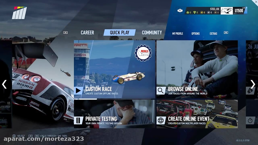 Project CARS 2 - Car Setup Menu - Build 758