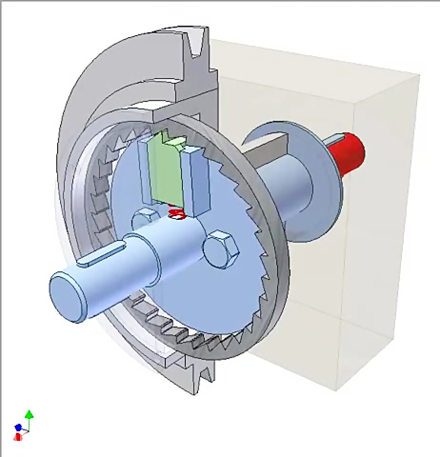 Ratchet one way overrunning clutch